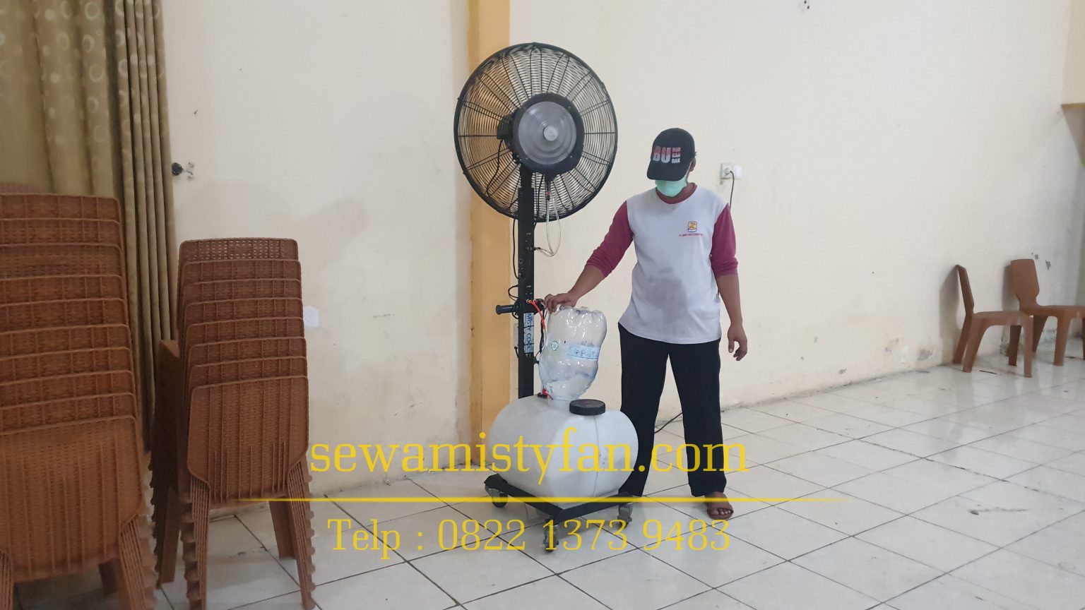 Kipas angin air untuk acara indoor gedung